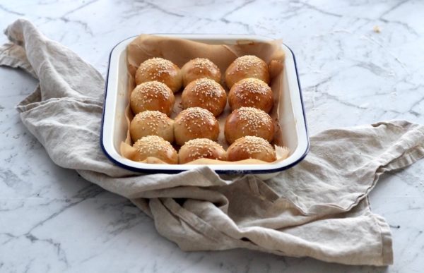 Mediterranean Cheese Stuffed Bread Rolls – 'til golden brown